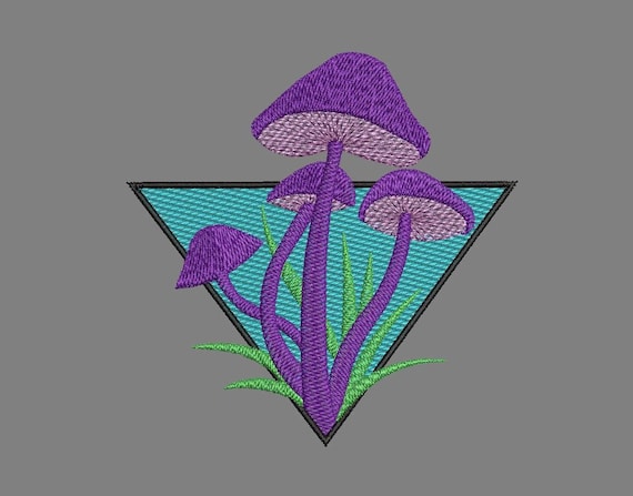 Magic Mushroom Psychedelic Machine Embroidery Design | Etsy