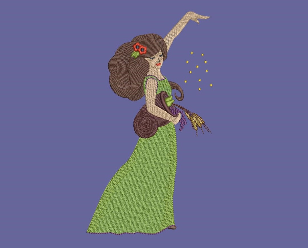 Demeter Greek Goddess of the Harvest Machine Embroidery Design - Etsy