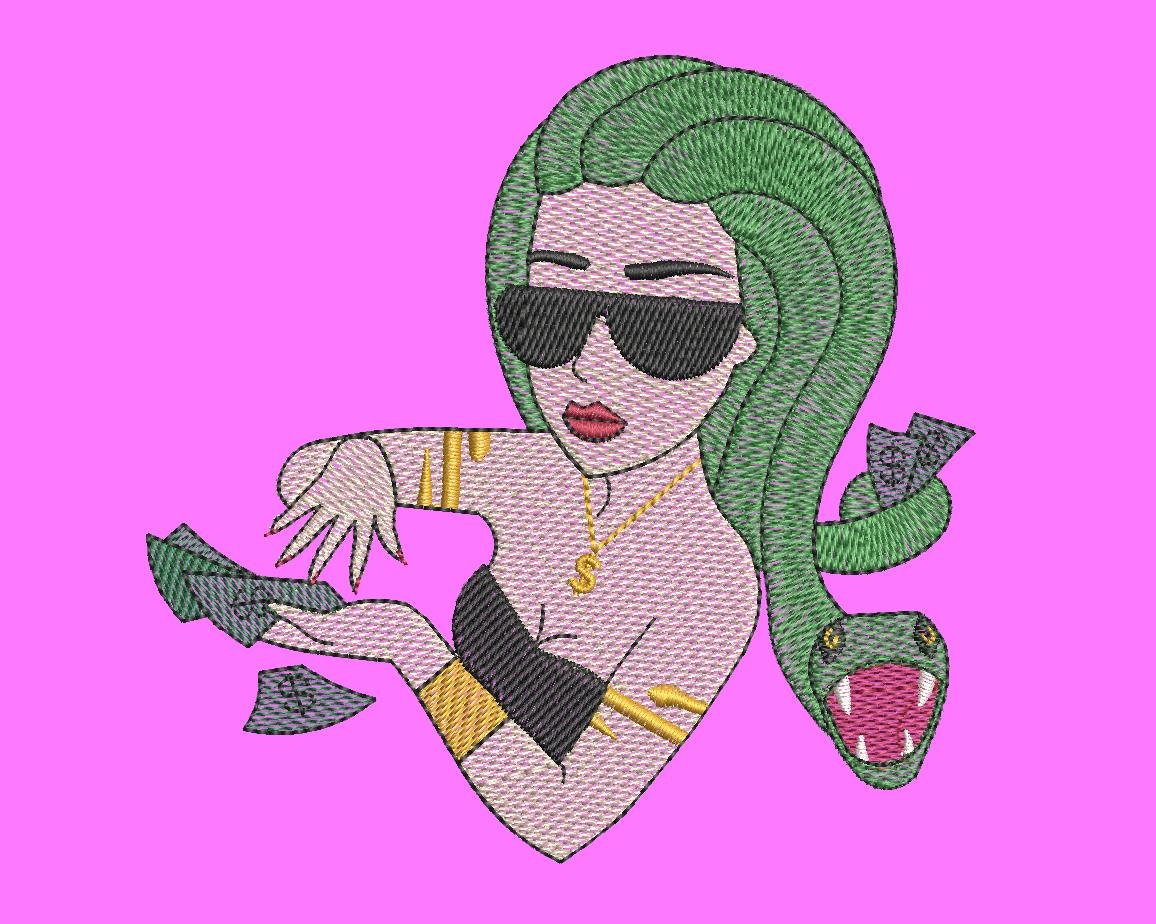 Medusa Machine Embroidery Design - Etsy