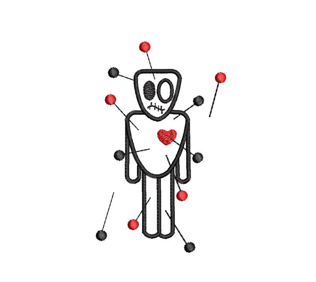 Manikin Voodoo Doll Machine Embroidery Design - Etsy