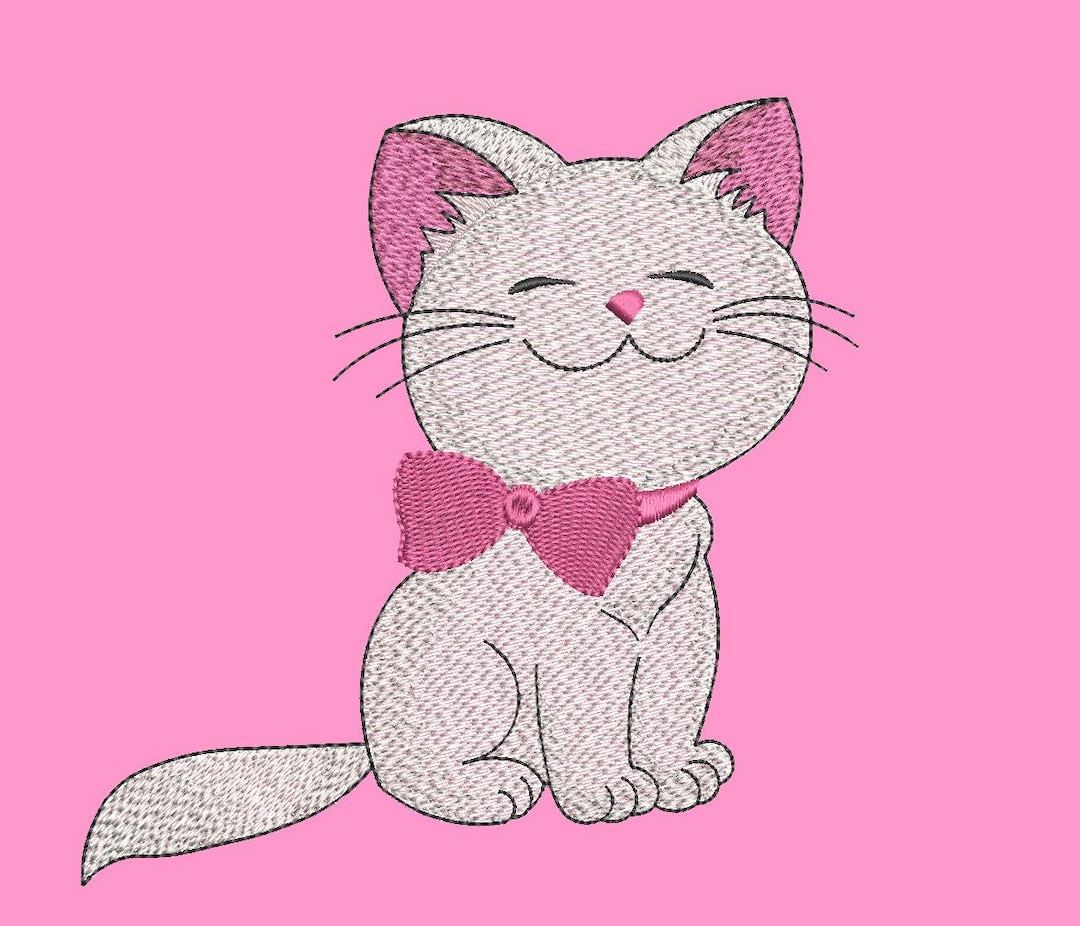 Cat Machine Embroidery Design - Etsy