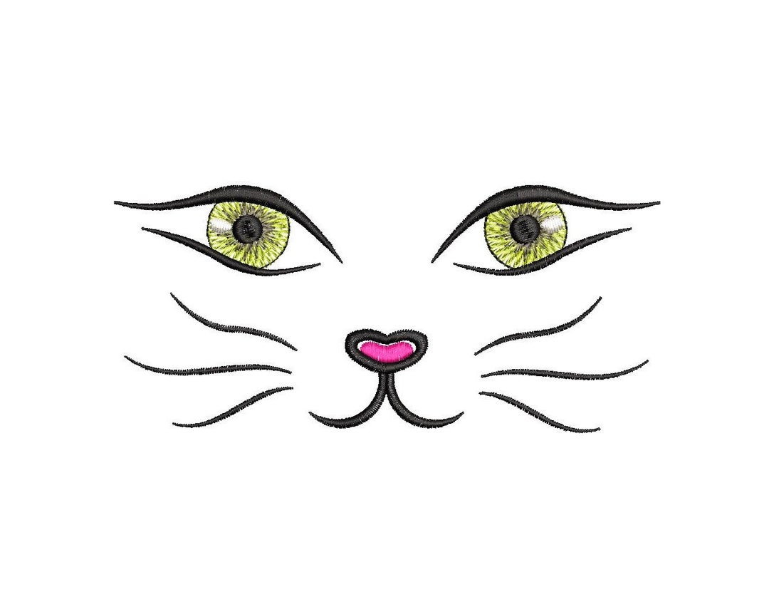 Cat's Face Machine Embroidery Design - Etsy