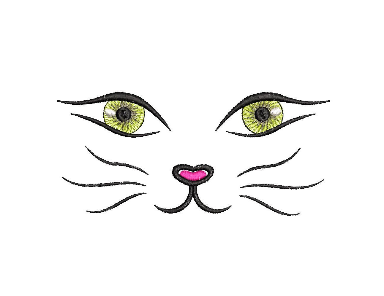 Cat's Face Machine Embroidery Design - Etsy