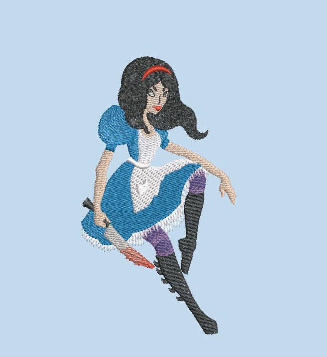 Bad Alice in Wonderland Machine Embroidery Design - Etsy