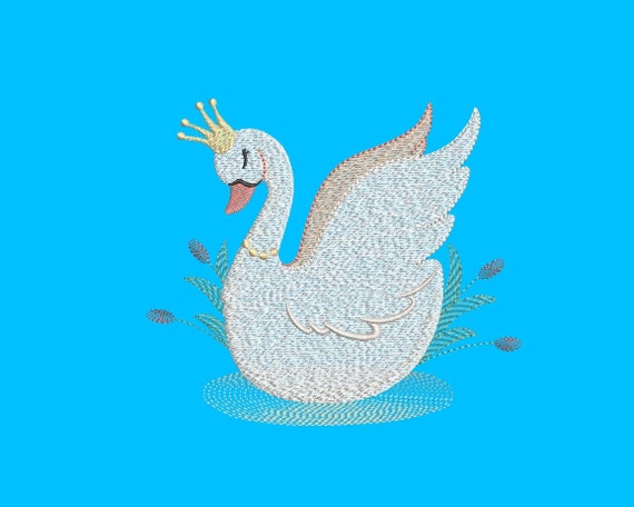 Swan Machine Embroidery Design - Etsy