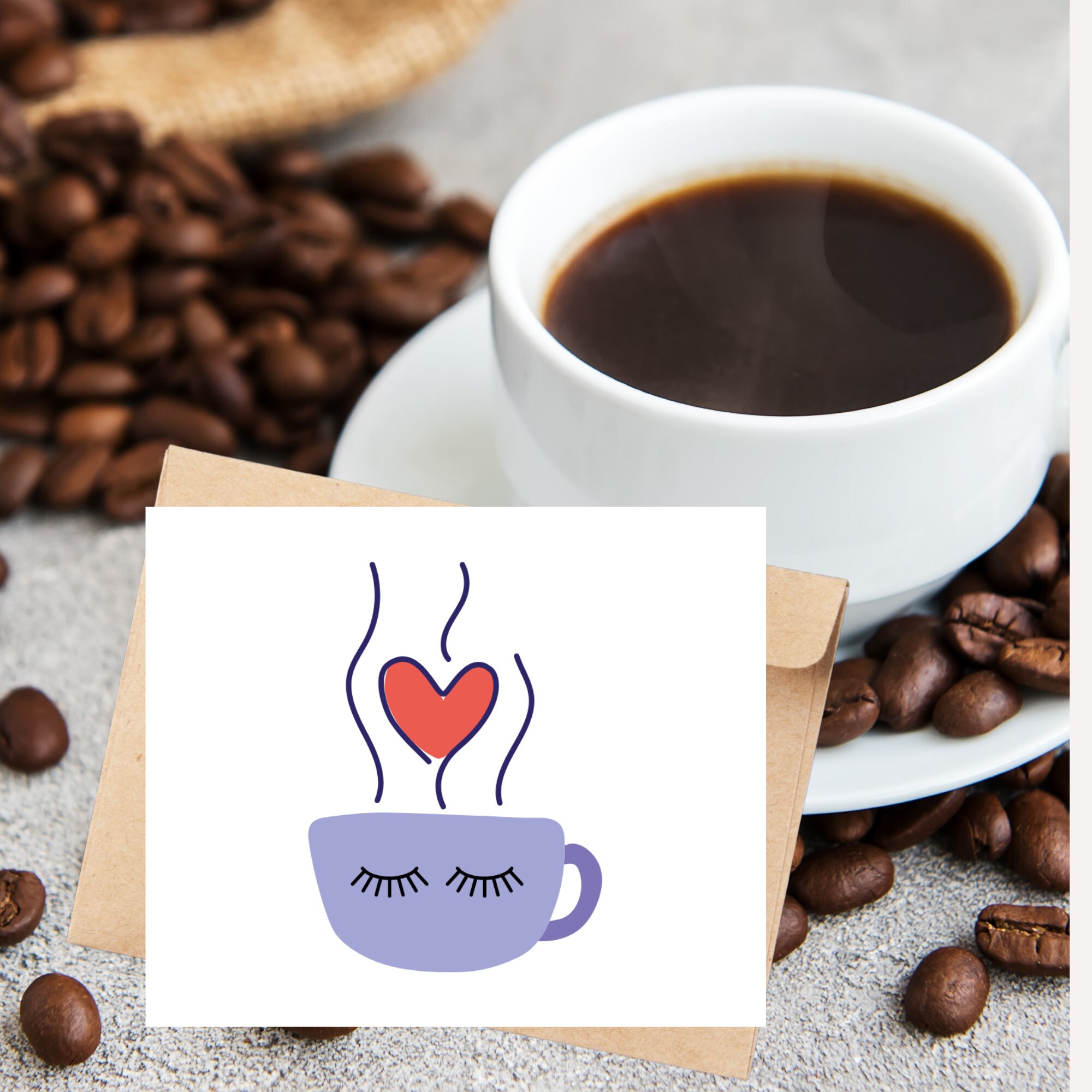 Coffee Inspired Note Cards Coffee Lovers Card Blank | Etsy