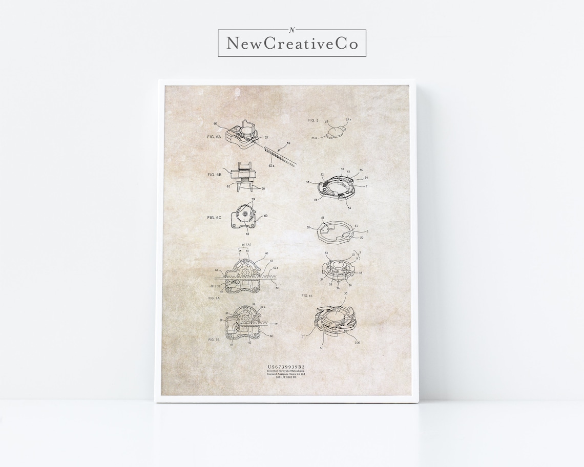 Digital Downloadbeyblade Patentbeyblade Blueprintpatent - Etsy