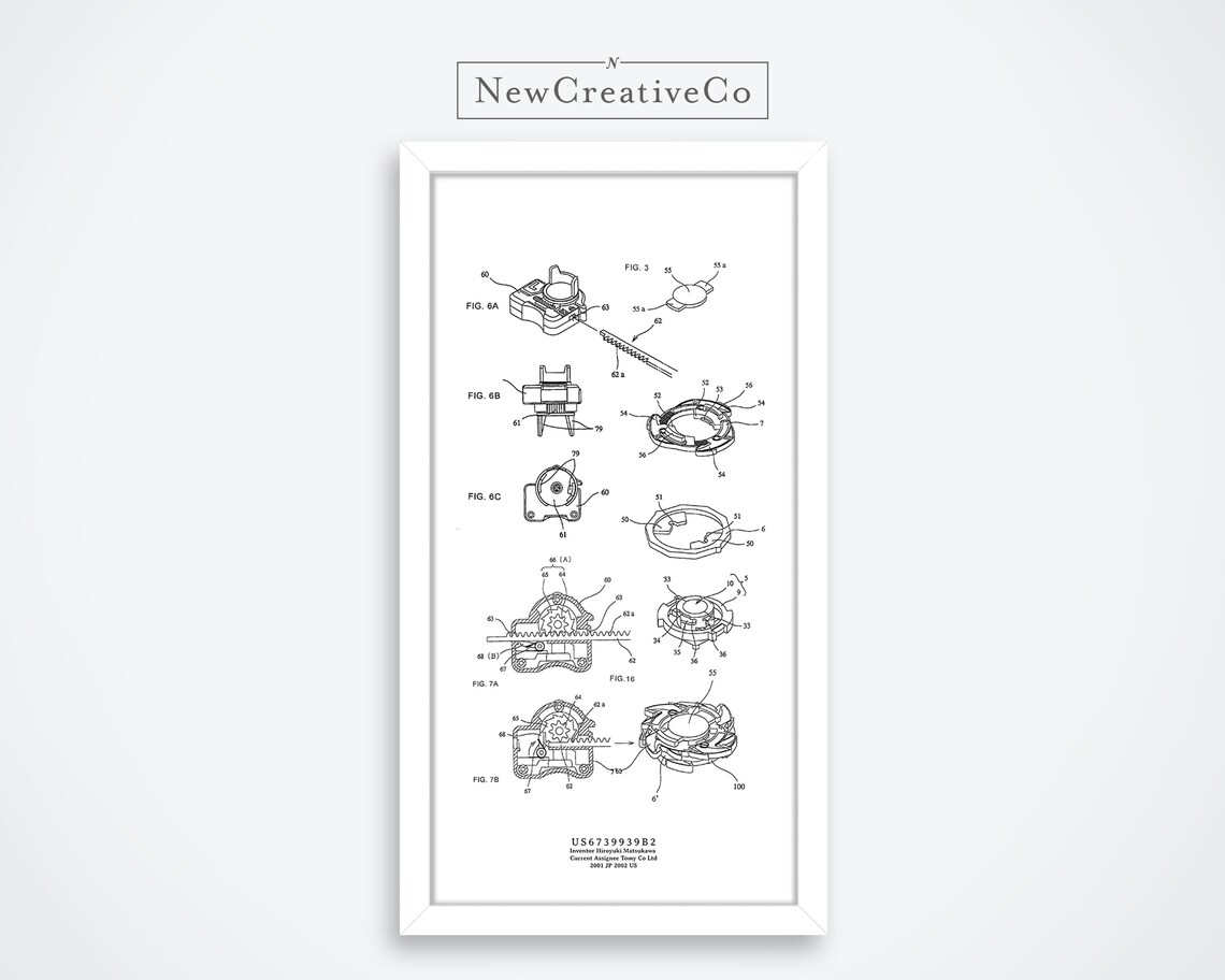 Digital Downloadbeyblade Patentbeyblade Blueprintpatent - Etsy
