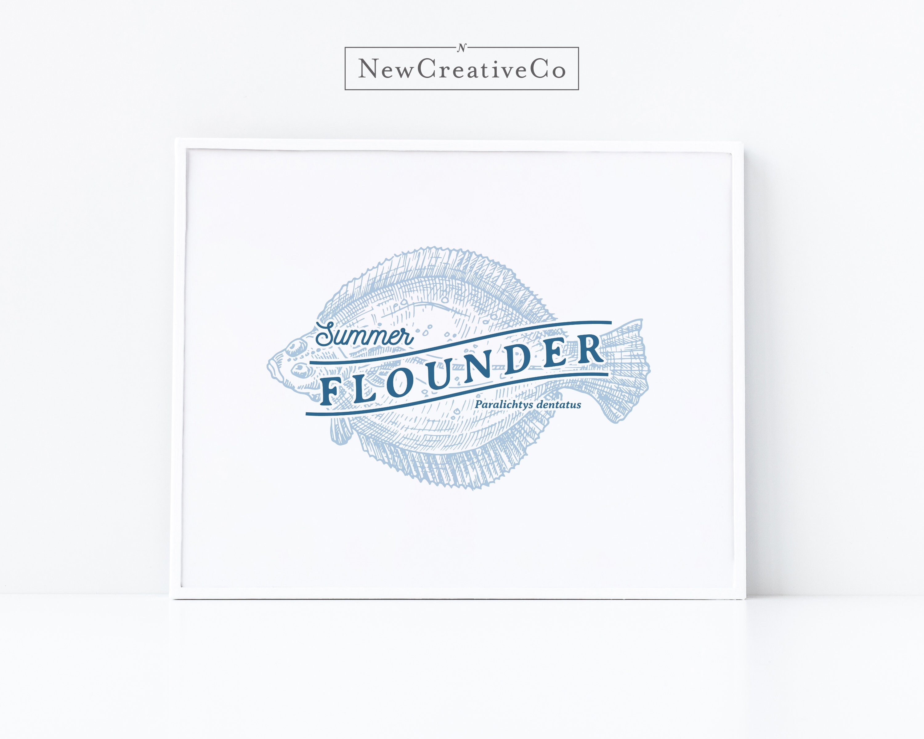 Digital Download, FLOUNDER, Fish Wall Art, Nautical Wall Art, Lake ...
