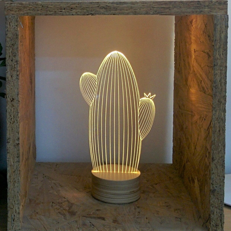 Cactus Table Lamp - Etsy