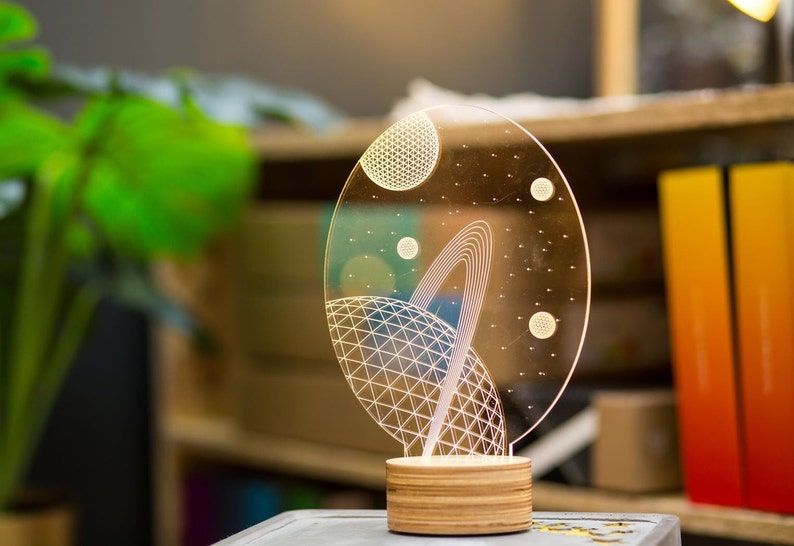 The Original GALAXY BULBING Optical Illusion 2D to 3D Table Lamp, Eco ...