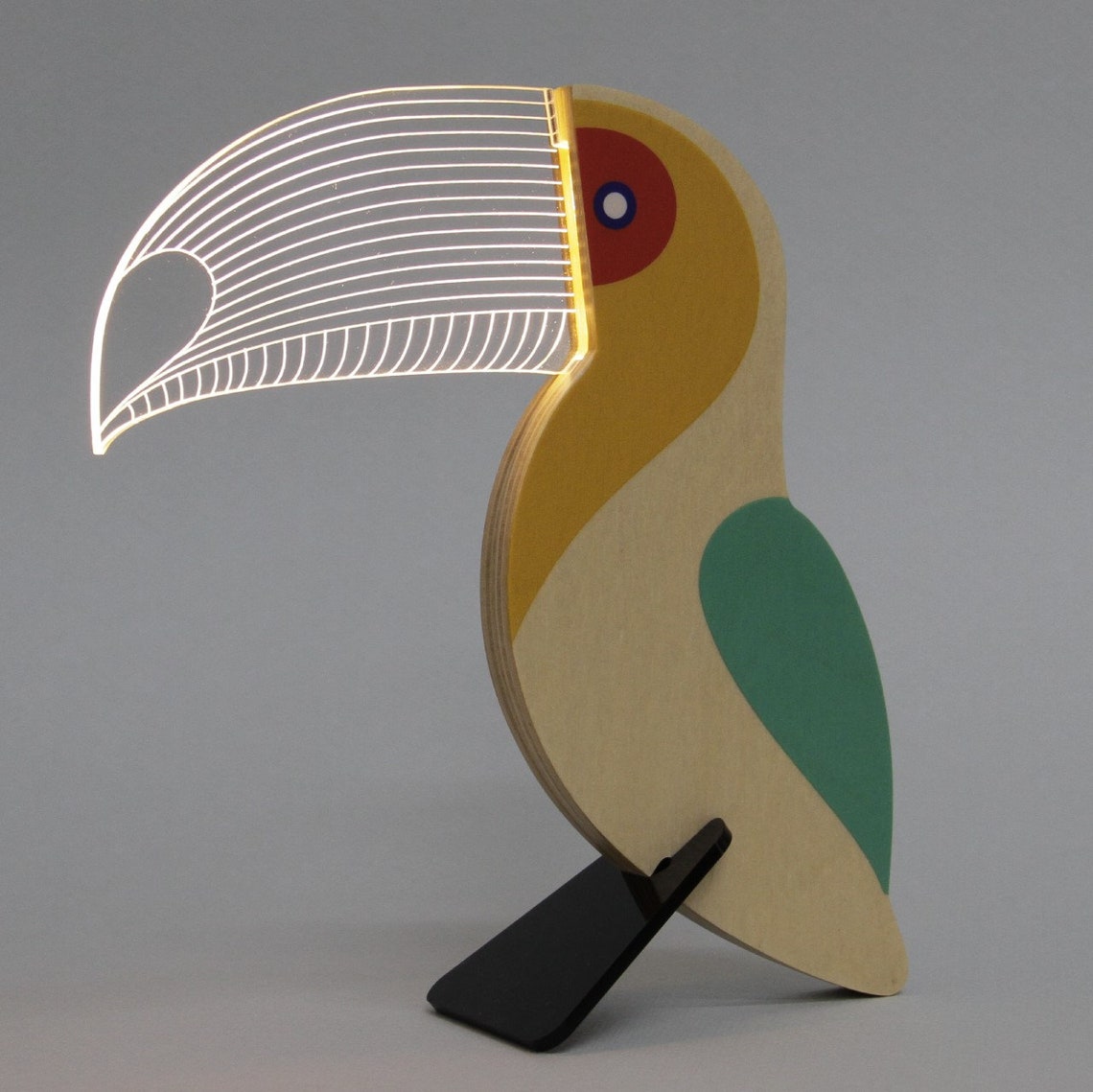 Toucan Shaped Table Lamp | Bedside Lamp | Wooden Bedside Lamp | Night ...