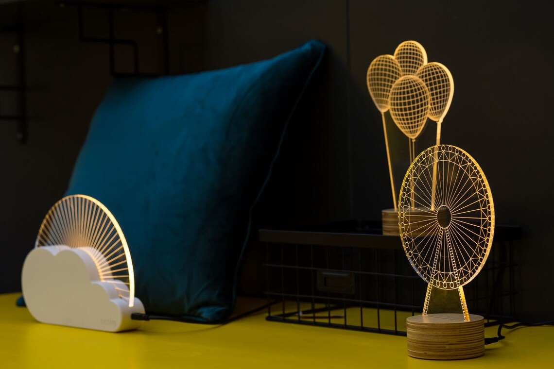 Ferris Wheel Lamp, Table Lamp, Eco Friendly LED Light, Kids Room ...