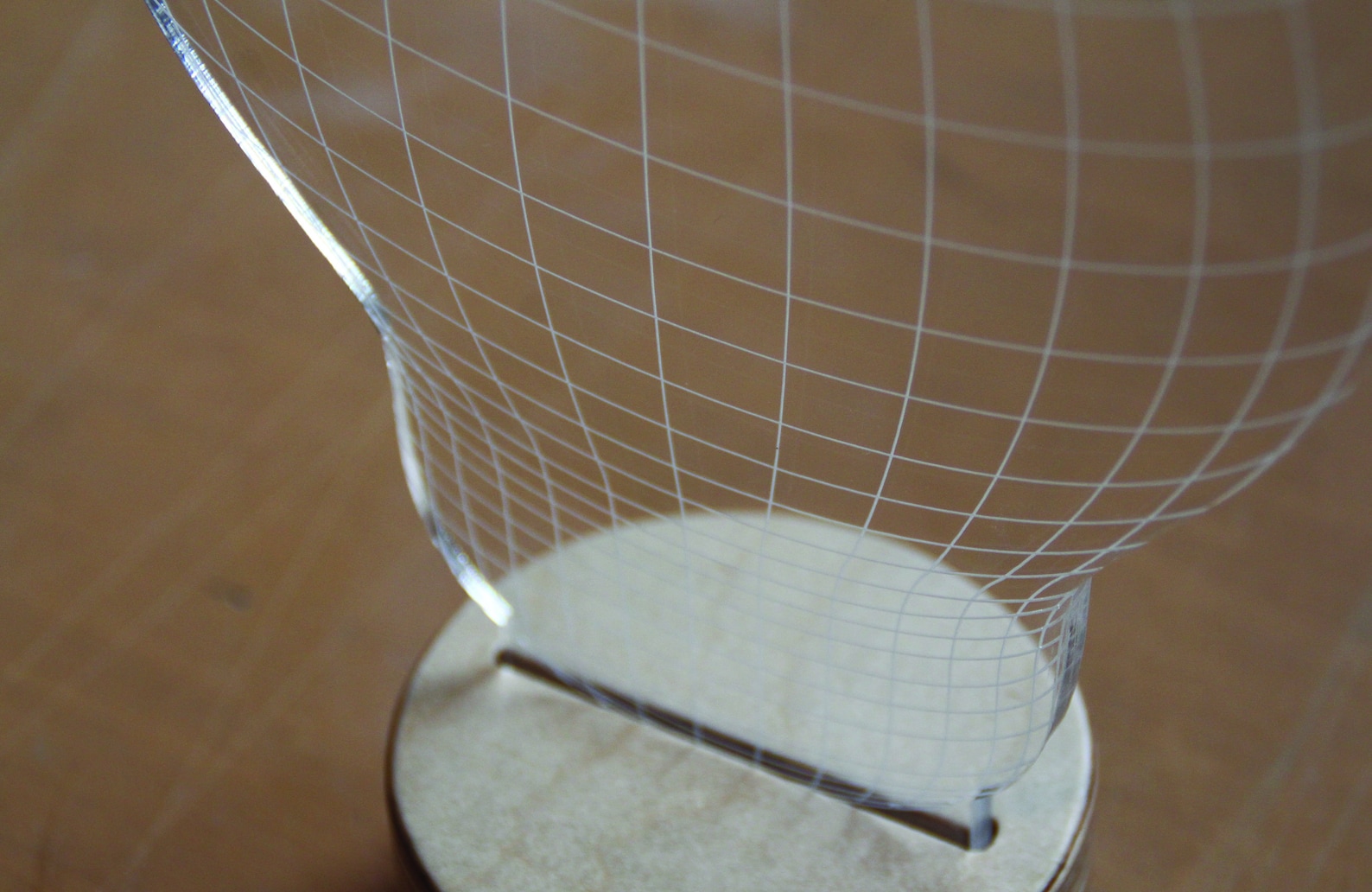 BULB Optical Illusion Table Lamp | Bedside Lamp | Wooden Bedside Lamp ...