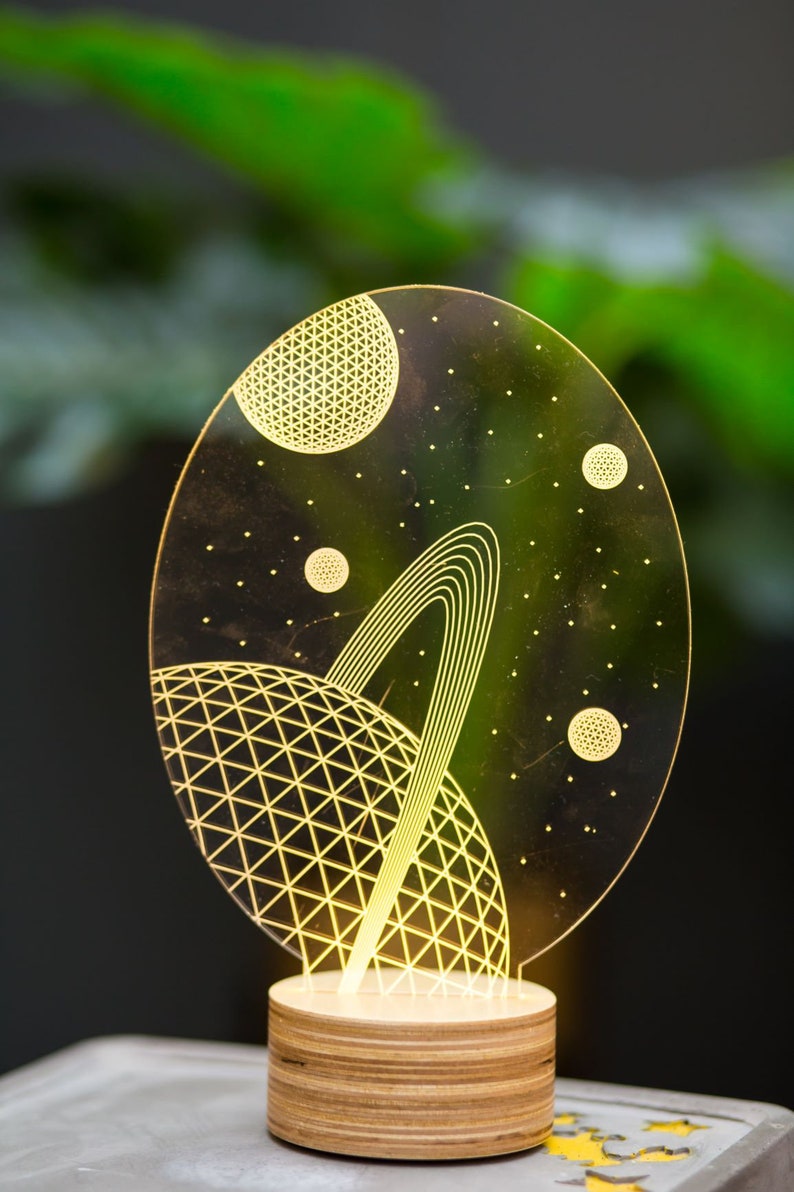 The Original GALAXY BULBING Optical Illusion 2D to 3D Table Lamp, Eco ...