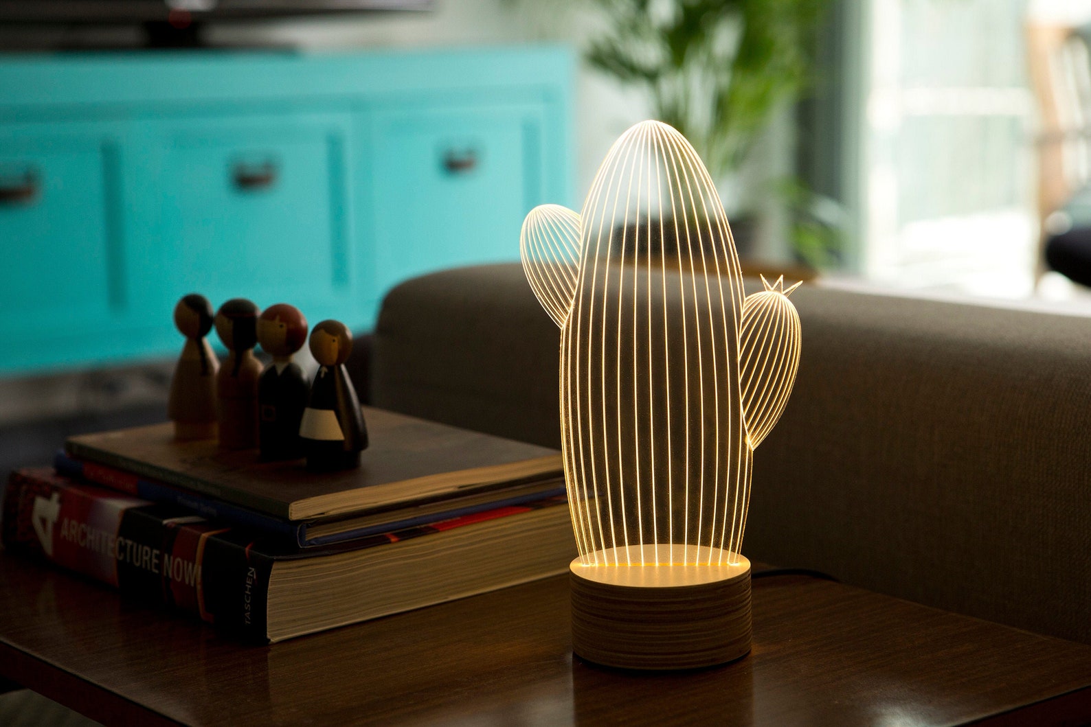 The Original CACTUS BULBING Optical Illusion 2D to 3D Table Lamp, Eco ...