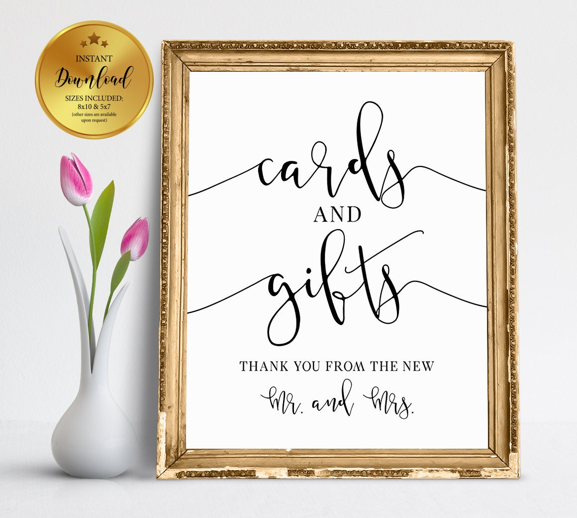 Cards And Ts From The New Mr And Mrs Wedding Signs Cards Etsy