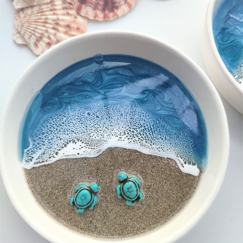 Turquoise Trinket Bowl - Etsy UK