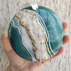Christmas Tree Geode Style Ornament - Etsy