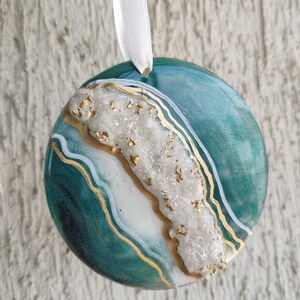 Christmas Tree Geode Style Ornament - Etsy