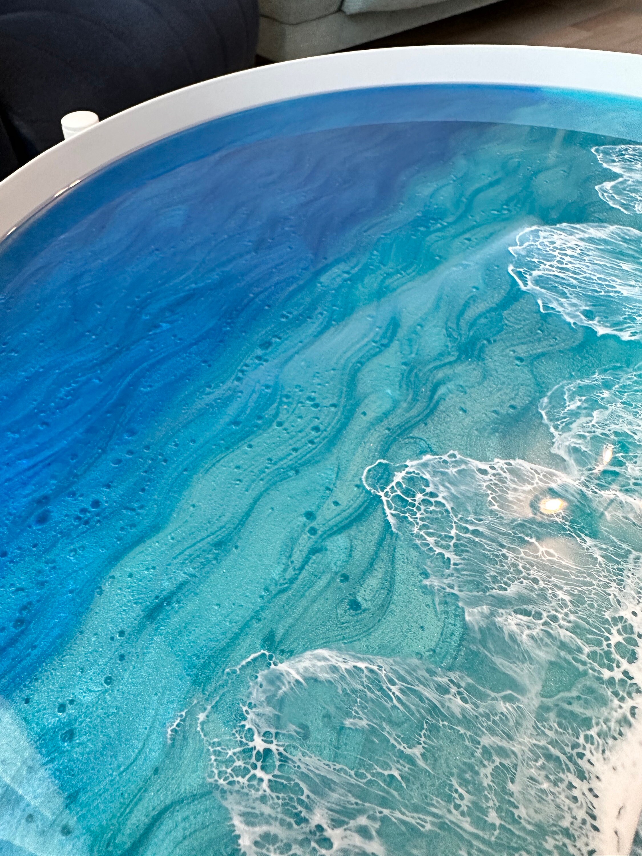 Ocean Resin Coffee Table: Handmade Nautical Sea Life Design - Etsy