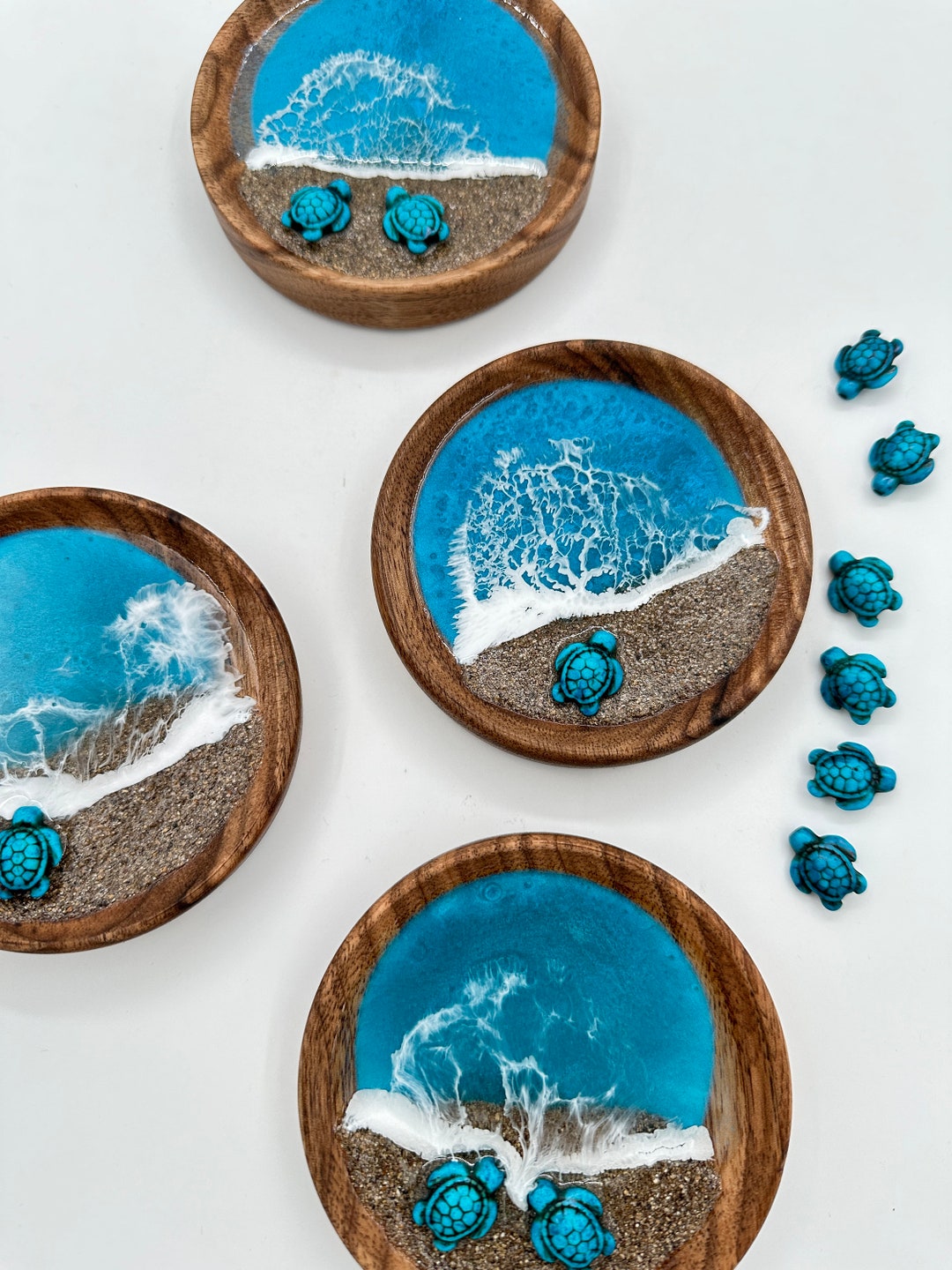 Handmade Walnut Ring Dish: Hawaiian Sea Turtle Jewelry Bowl - Etsy