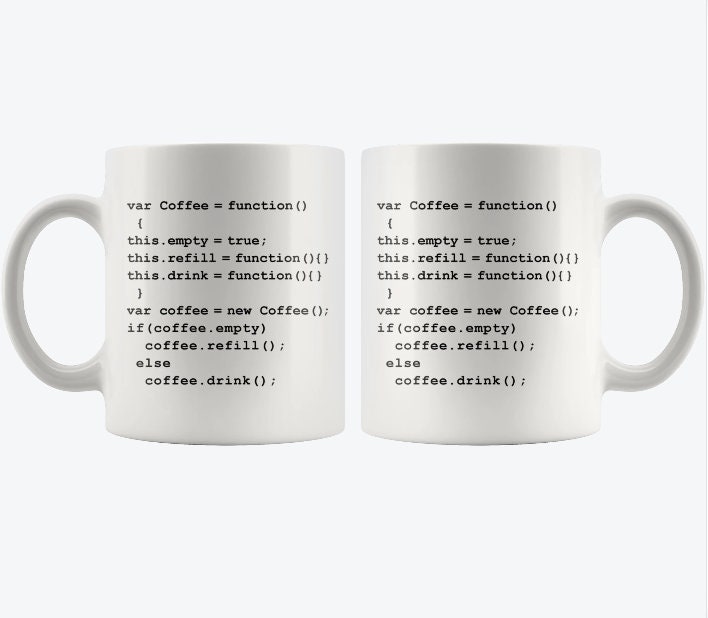Taza de café Javascript Taza de Javascript Taza de cofee de - Etsy México
