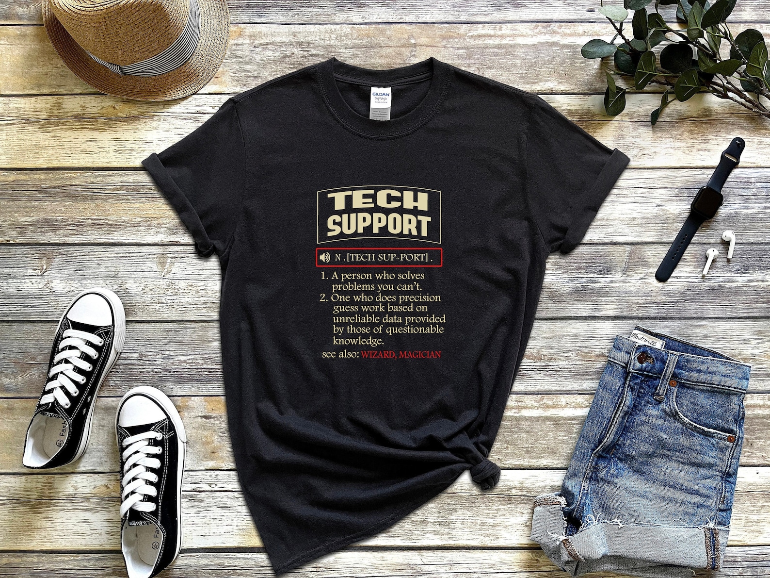 Tech Support Definition Shirt Helpdesk Tshirt Sysadmin T - Etsy