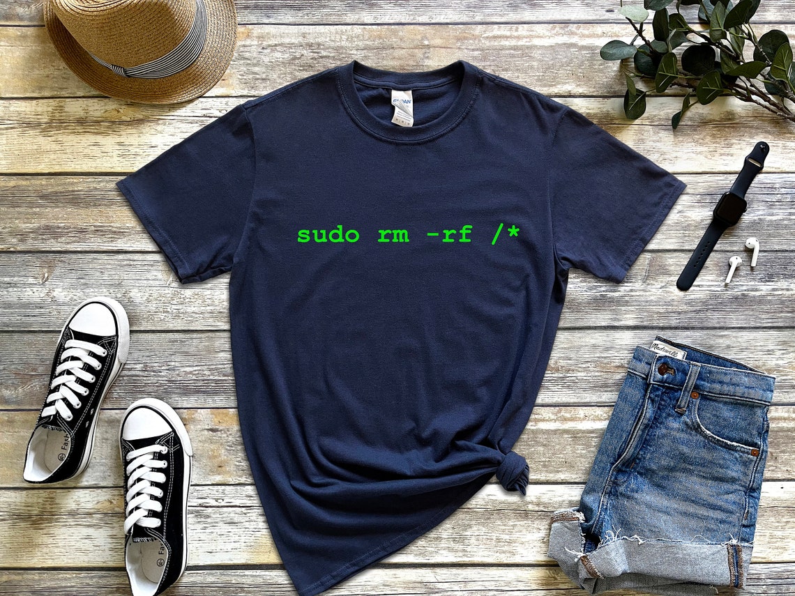Linux Shirt, Sudo Rm Rf Tshirt, Funny Linux Gift, Ubuntu T Shirt ...