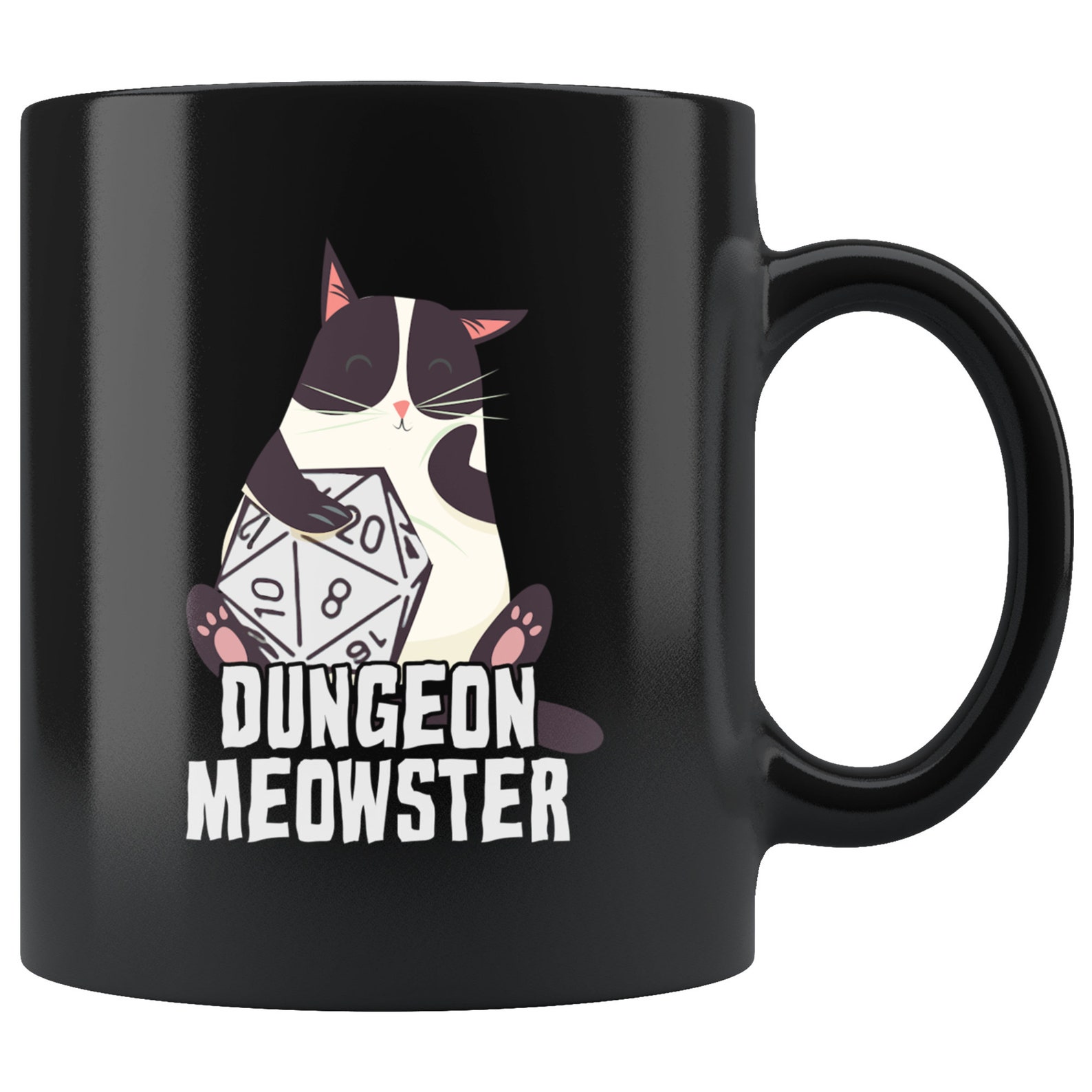 Dungeon Meowster Mug, Dungeon Master Mug, Tabletop Gamer Mug, RPG ...