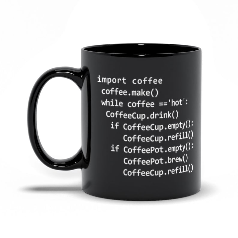 Python Code Mug, Python Programming Mug, Python Coffee Mug, Funny Programmer Mug, Software ...