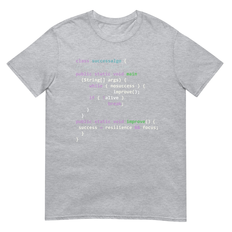 Java Programming Shirt Java Success Algorithm Funny Java Etsy