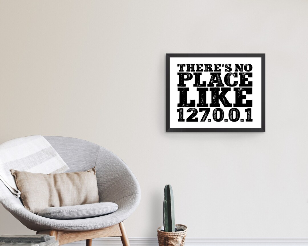 127.0.0.1, poster de programmation, cadeau pour programmeur, oeuvre d ...