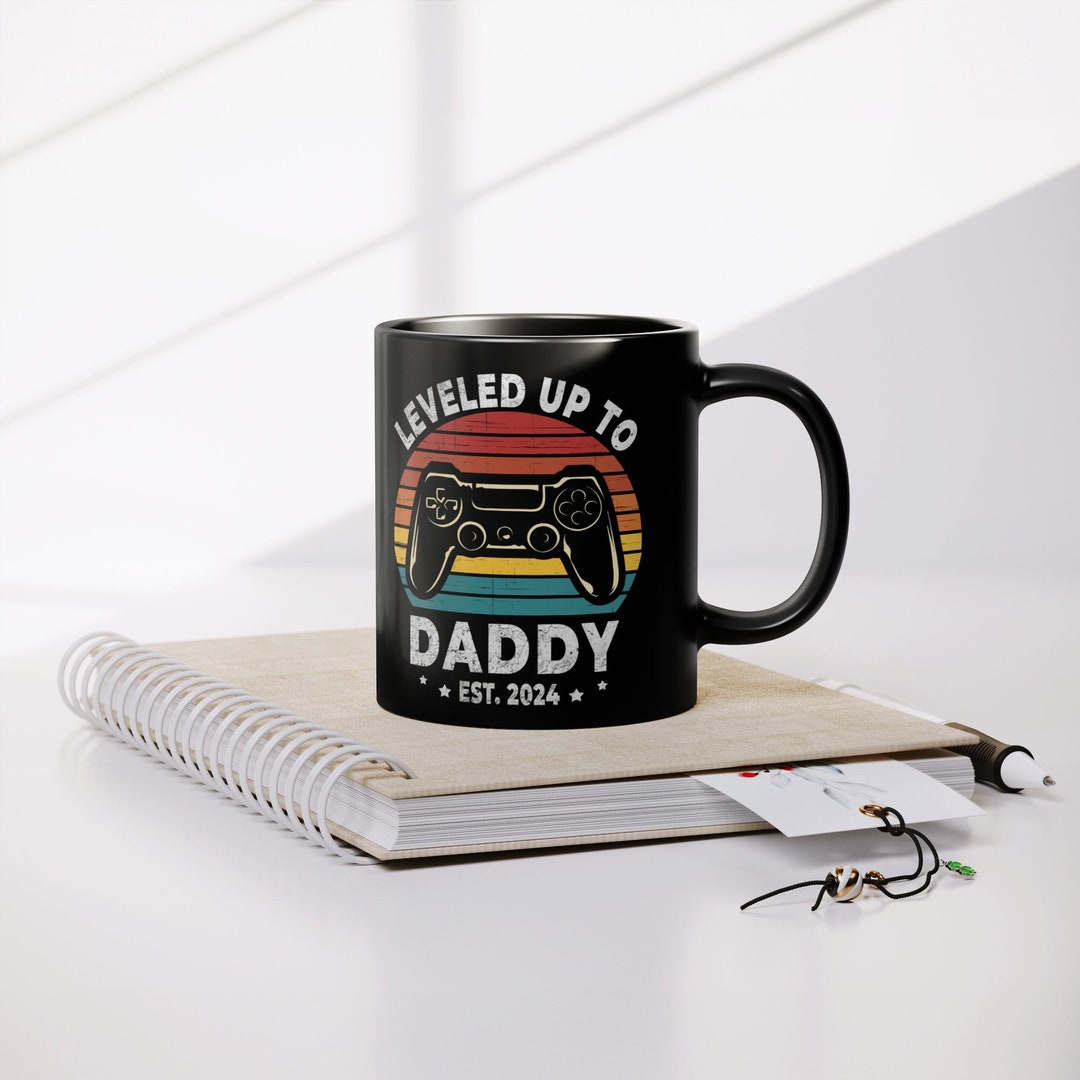 Retro Gamer Controller Mug Daddy Est 2024 Cup Vintage Video Game Themed ...