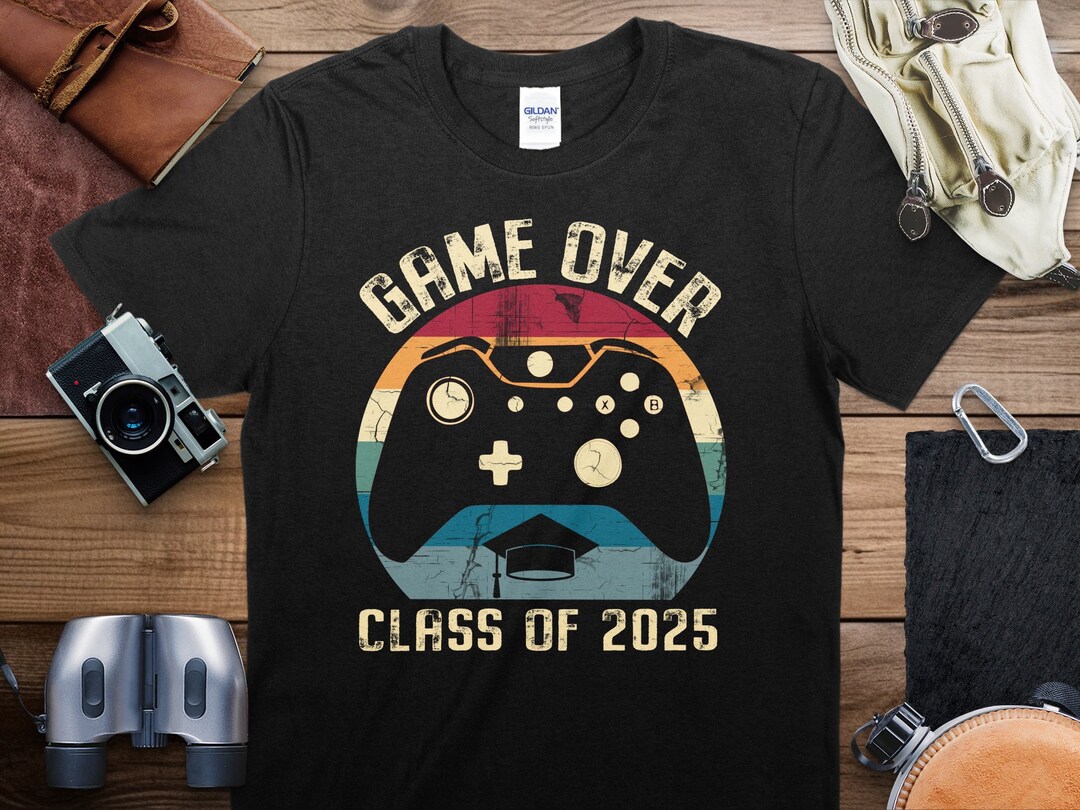 Class of 2025 Retro Gaming Graduation Shirt, Game Over Class of 2025 ...
