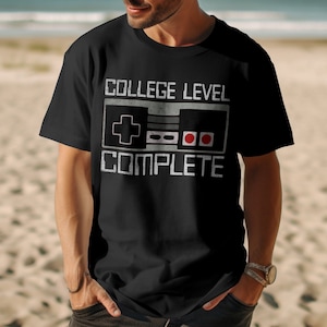 College Graduation Retro Gaming T-shirt, Classic Game Controller Print ...