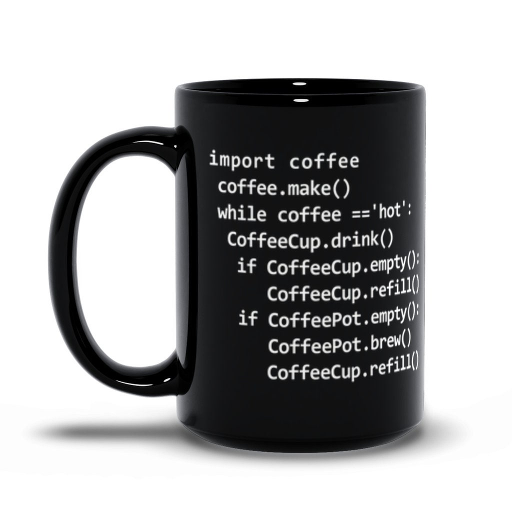 Python Code Mug Python Programming Mug Python Coffee Mug - Etsy