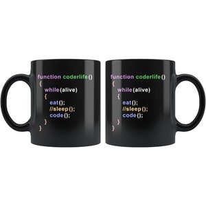 Java Programming Mug, Javascript Mug, Eat Sleep Code Mug, Programmer Mug, Programming Mug, Web ...