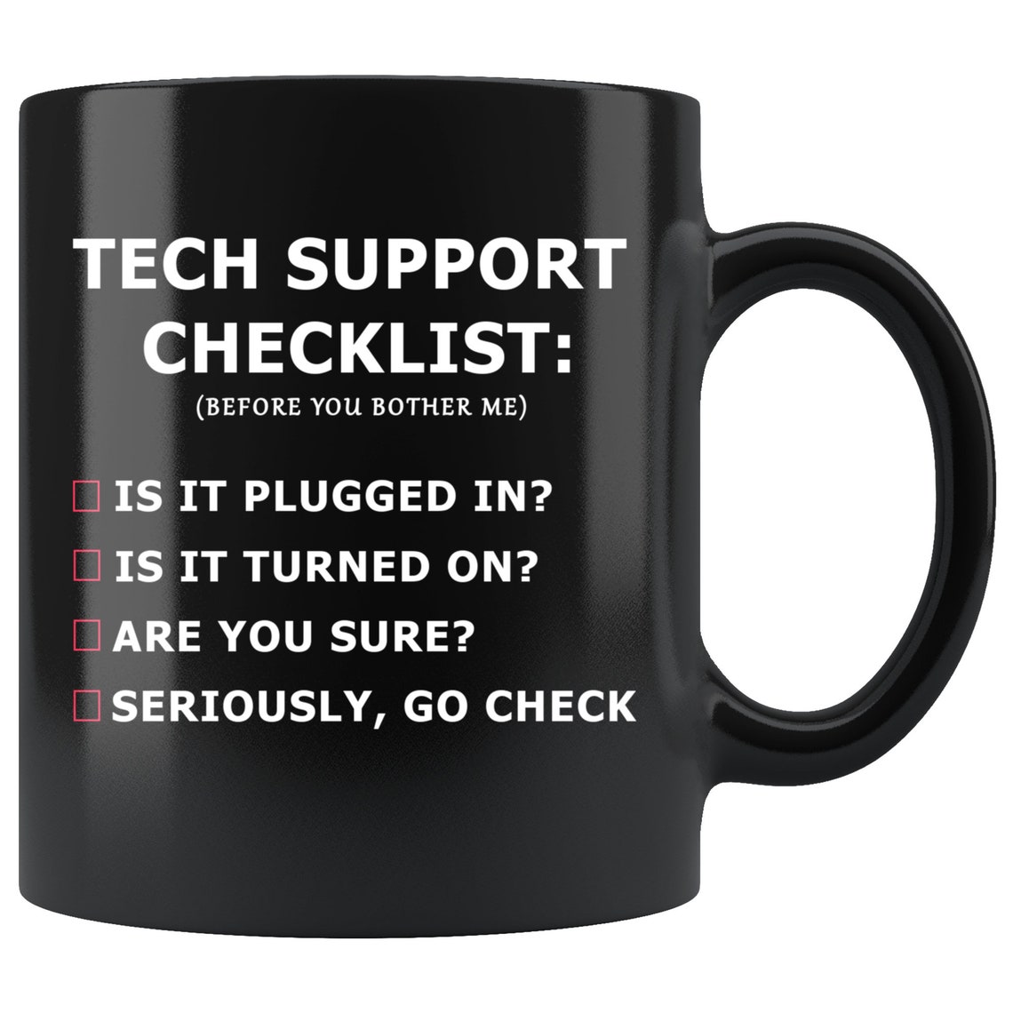 Tech Support Checklist Mug Helpdesk Mug Sysadmin Mug System | Etsy