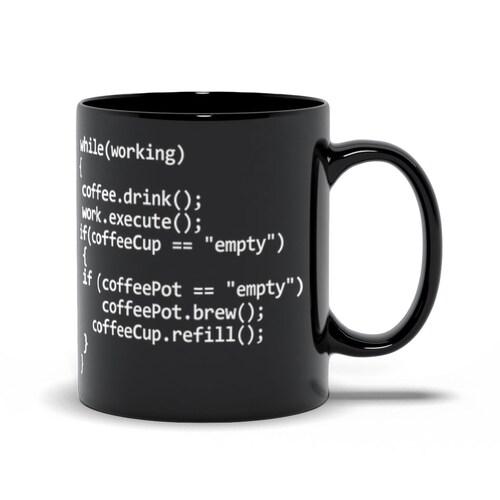 Programmer Coder Engineer Python Black Coffee Mug T Python Etsy 8606