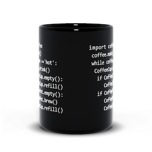 Python Code Mug, Python Programming Mug, Python Coffee Mug, Funny ...