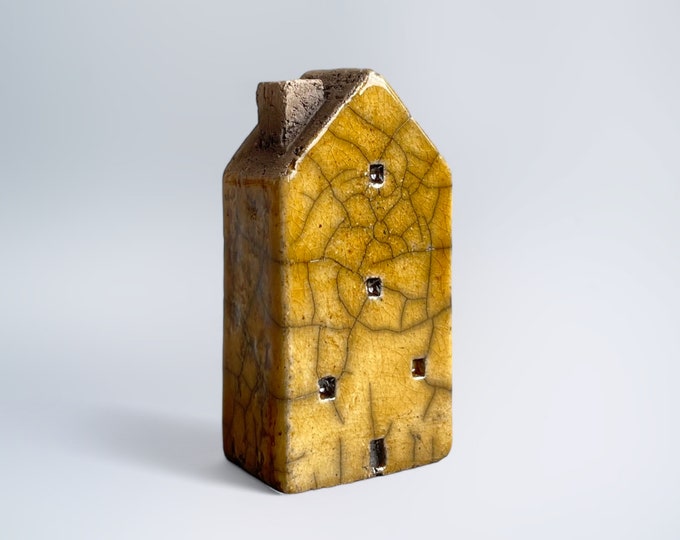 Ceramic Raku House in Gray Tones, Raku Fired Ceramic Houses ...