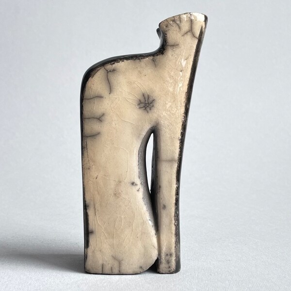 Raku Cat Figurine - Etsy