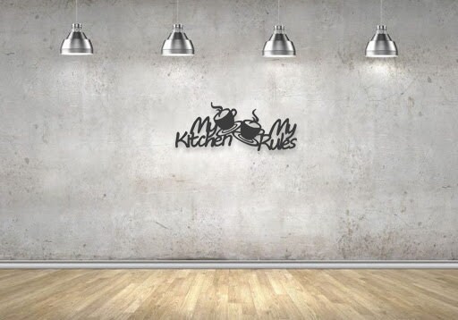 My Kitchen My Rules Metal Sign Artwork Wall Hanging Kitchen - Etsy