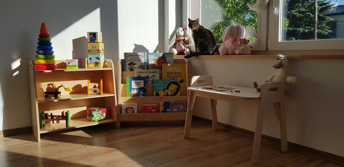 Montessori Table Kids Plywood Natural Toddler Desk | Etsy