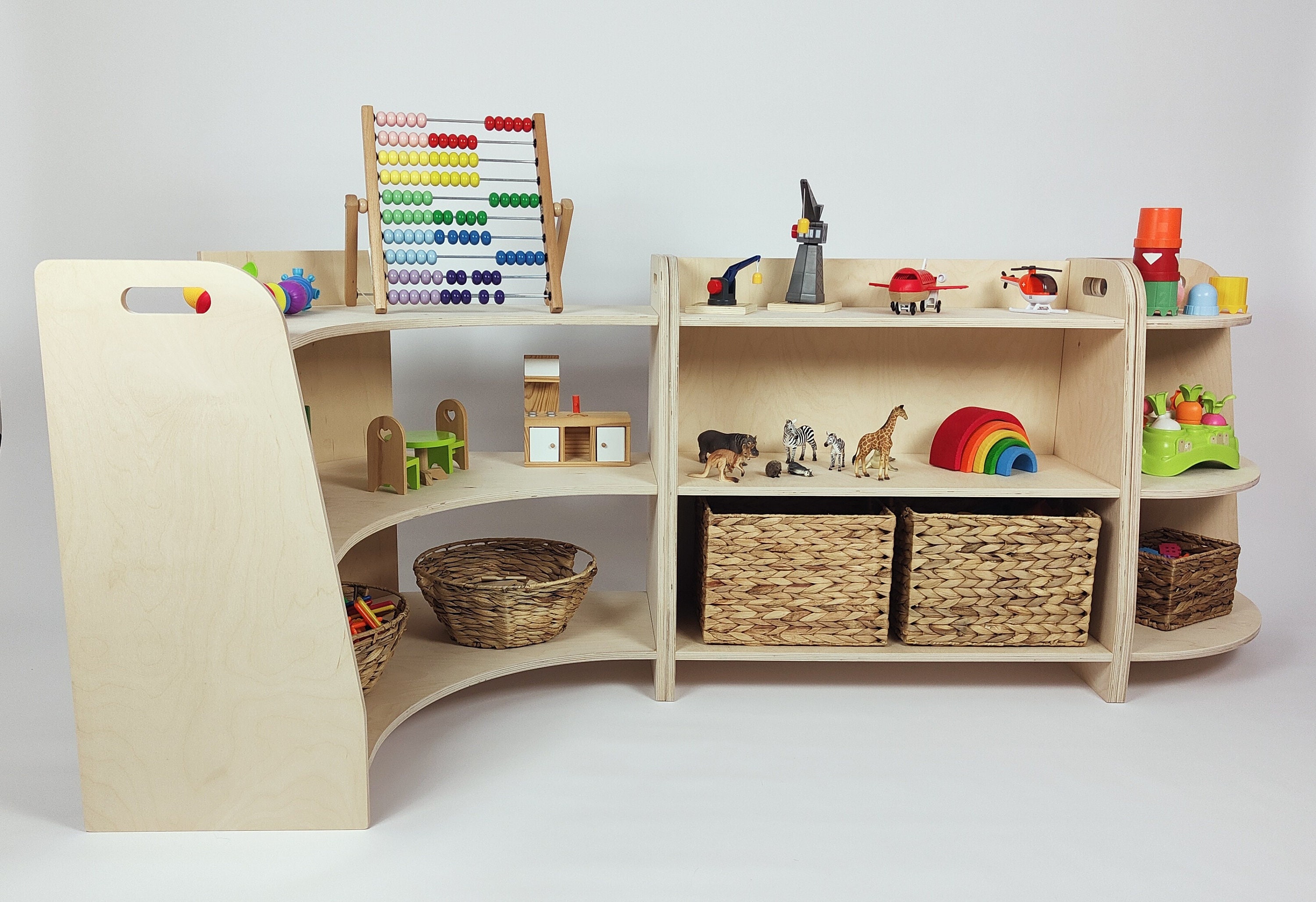 Corner Toyshelf Wooden Cabinet Montessori Toyshelf - Etsy Australia