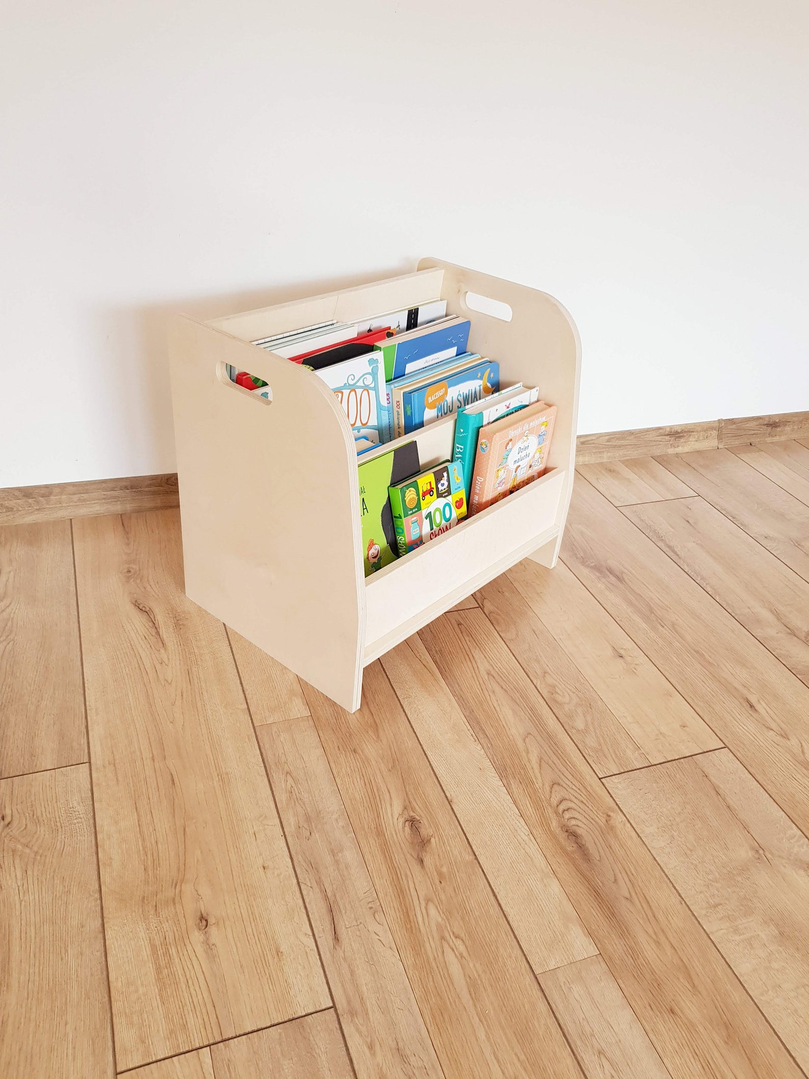 Small Montessori Bookshelf Box Wood Toddler Modern Shelf - Etsy