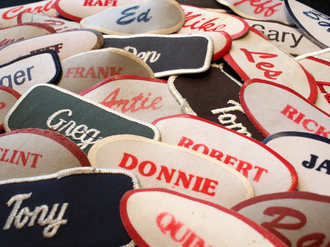 Various Vintage Name Patches - Uniform/shirt Patches - Multiple Names ...