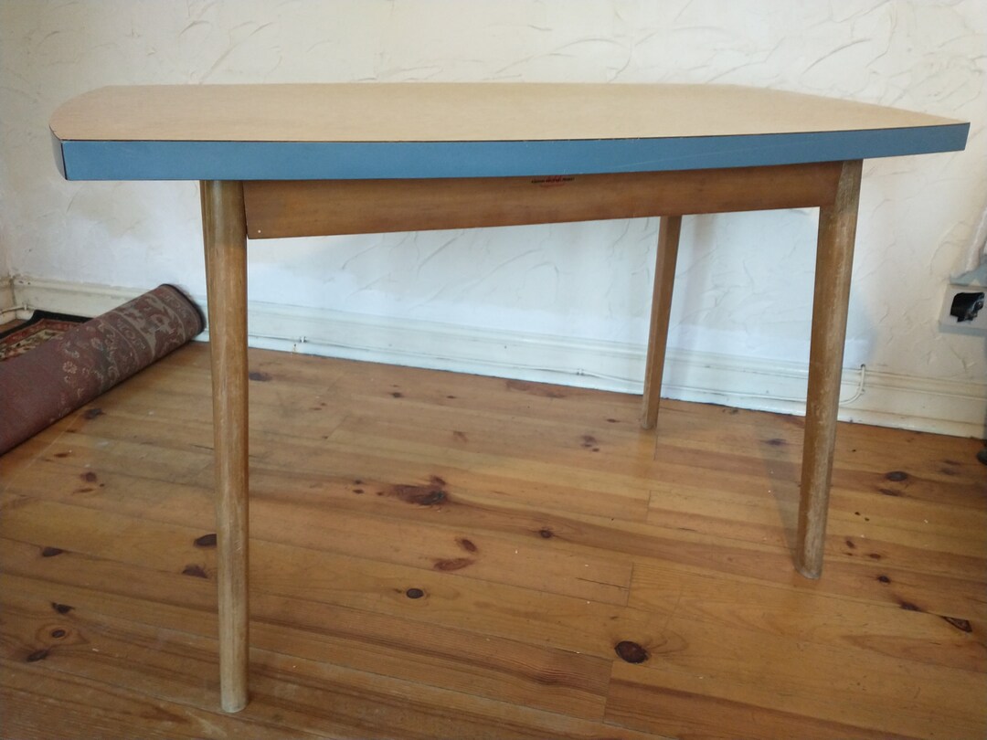 Rare Vintage Formica & Beech Kitchen Dining Table Modern Industries ...