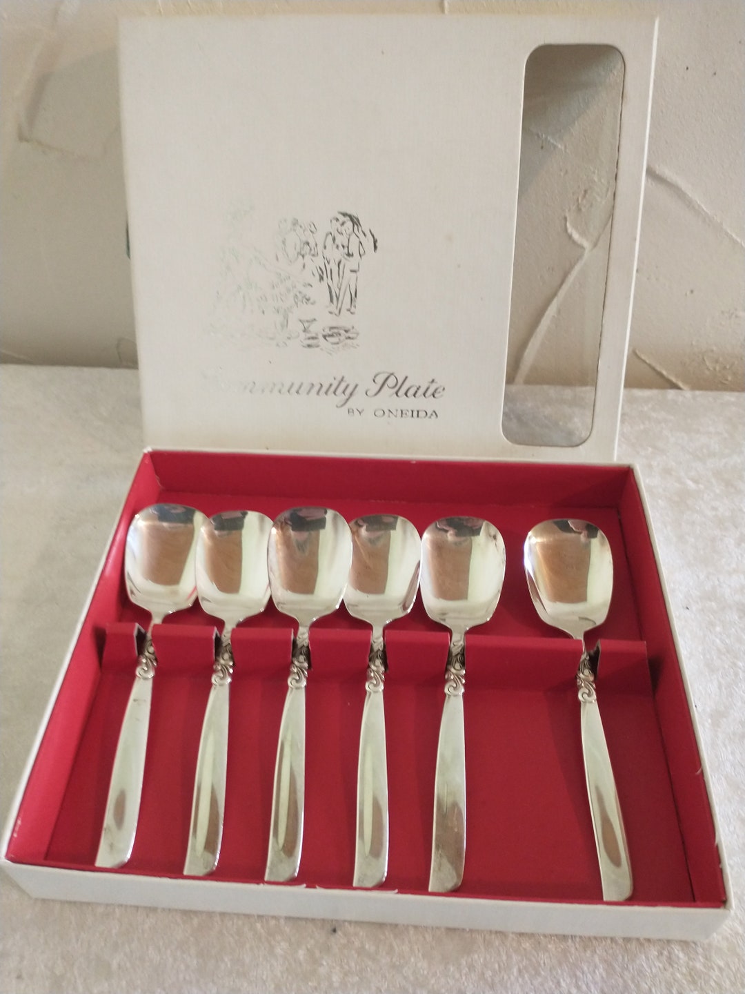 Vintage Oneida South Seas Community Plate - 6 Fruit Spoons - in ...